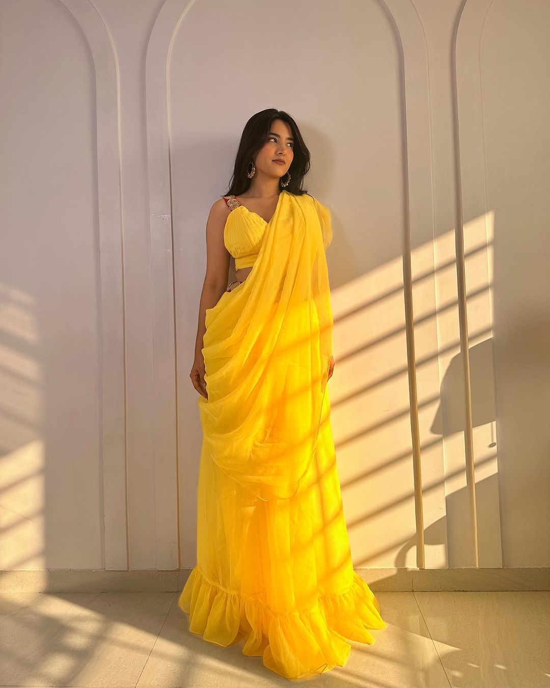 Ready to wear sunshine saree – Label Tasos