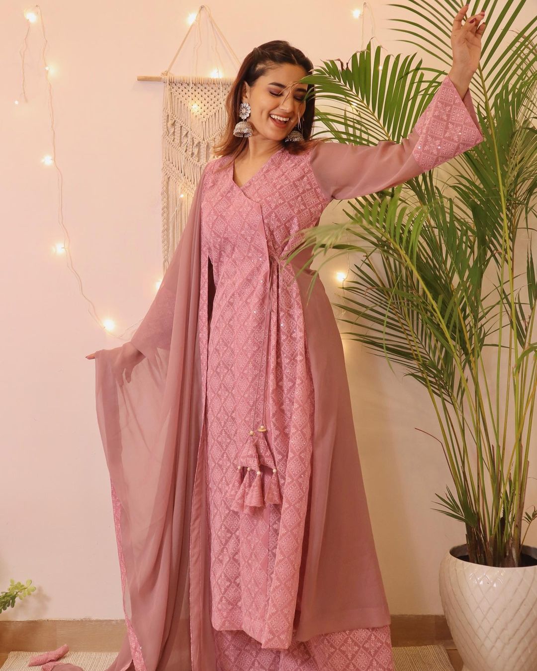 Pink Angrakha Suit – Label Tasos